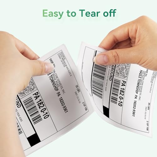 Buy iDPRT Shipping Labels - 4×6 Thermal Direct Shipping Label, Fan-Fold ...