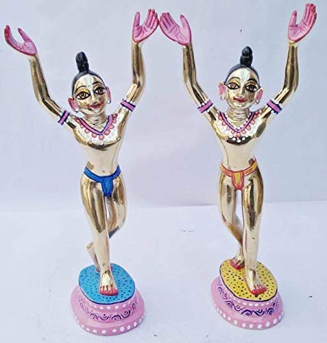 Buy ISKCON Jagannath Gaura Nitai Metal Deity 8 Inches Ashtadhatu Online ...