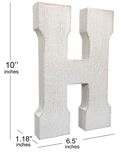 Snapklik.com : ABELOTS Large Wood Letter Distressed White Wash Alphabet ...