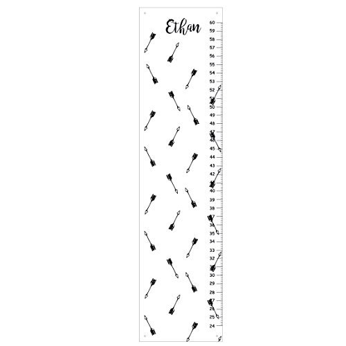 Amazon.com: Arrows Growth Chart, Personalized Black and white Growth ...