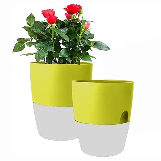 InHydro - Combo of 2 Self-Watering Pots, Durable HDPE Pots, Indoor ...