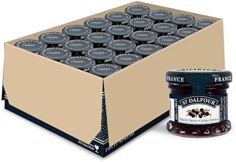 Amazon.com: St. Dalfour Black Cherry Fruit Spread - Mini Glass Jars for ...