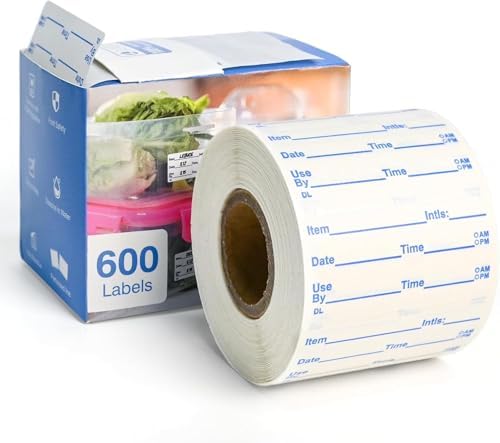 Amazon.com : L LIKED 500 Large Size Dissolvable Food Rotation Labels 2 ...