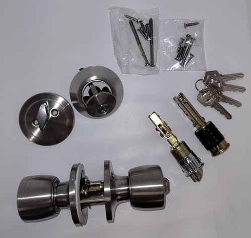 Keyed Mobile Home Door Lock with Deadbolt & Adjustable Plunger-4 Keys ...