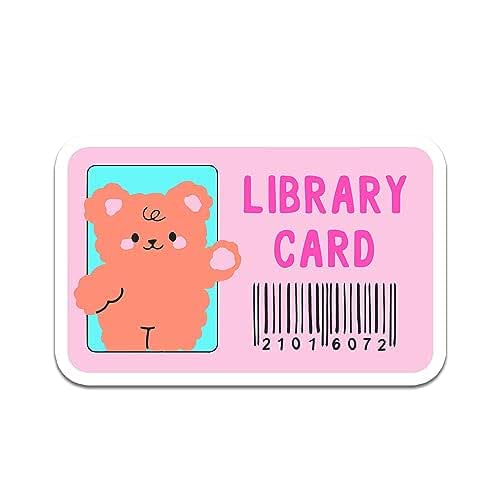 Amazon.com: Miraki Library Card Sticker, Book Lover Sticker, Reading ...