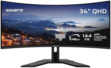ASUS TUF Gaming 34” Ultra-Wide Curved Monitor (VG34VQ3B) – 21:9 QHD ...