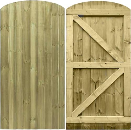 Wooden Featheredge Arched Garden Gate Pedestrian Gate Wooden Pressure ...