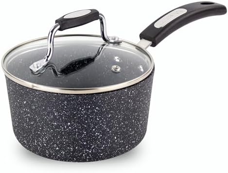 Scoville NEVERSTICK 16cm Saucepan with Lid, Small Non-Stick Saucepan, 1 ...