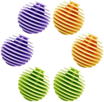 Amazon.com: Kearning 6 Pack Laundry Balls Reusable Dryer Balls Deeper Cleaning Fabric Softener ...