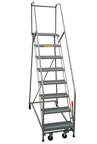 PW Platforms BS6SH30-Serrated Rolling Safety Ladder-57 Easy Slope, 6 ...