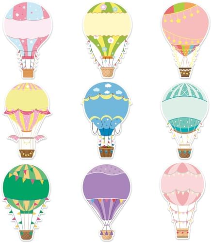 Amazon.com: Wonmon 45PCS Hot Air Balloons Cutouts for Bulletin Board ...