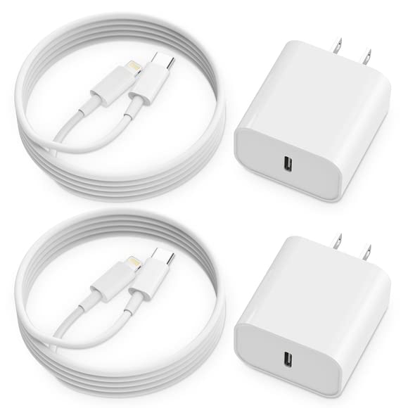 Amazon.com: [Apple MFi Certified] iPhone Fast Charger, 2Pack 20W PD ...