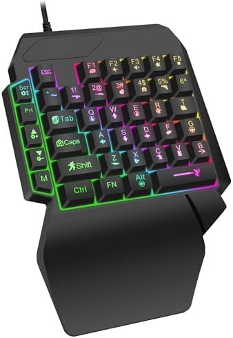 Amazon.in: Buy Ant Esports MK1001 One Handed Gaming Keyboard RGB ...