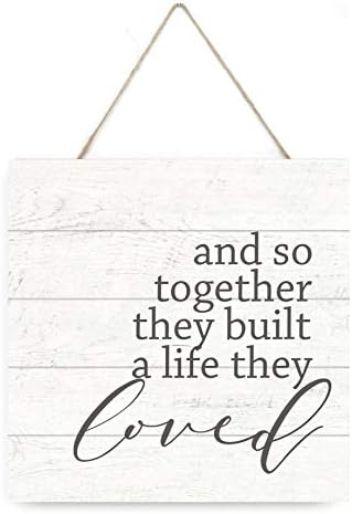 Amazon.com: and So Together They Built A Life They Loved Rustic Wood ...
