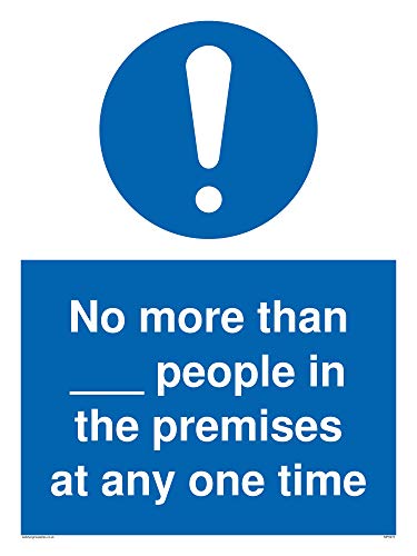 Viking Signs No more than_ people in the premises at any one time sign ...