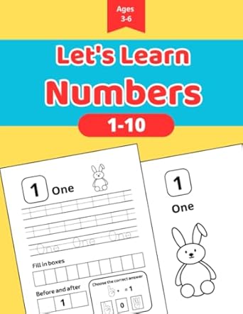 Let's Learn Numbers 1-10: Activity Books for Kids Ages 3-6 | Trace the ...