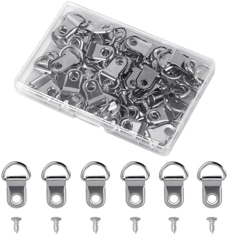 40 Pcs D Rings for Picture Hanging, D Ring Picture Hangers, Hangers ...