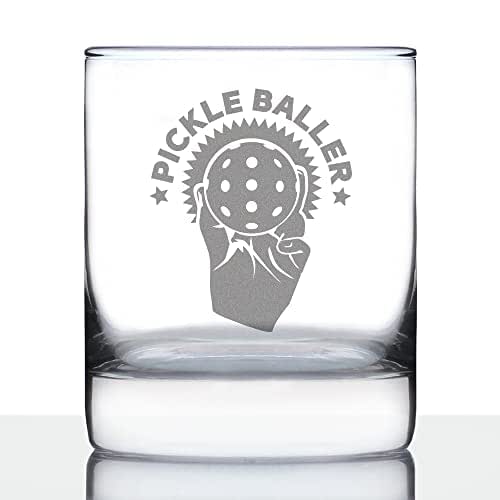 Amazon.com: Bevvee Pickleballer Whiskey Rocks Glass - Pickleball Gifts ...