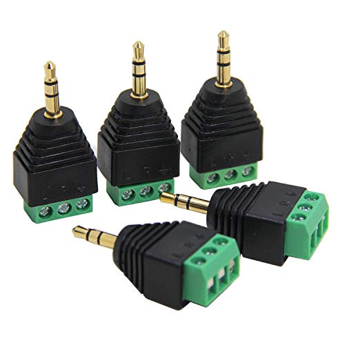 Amazon.com: 3.5mm Screw Terminal Blocks, Ancable 5-Pack 1/8 Inch TRS ...