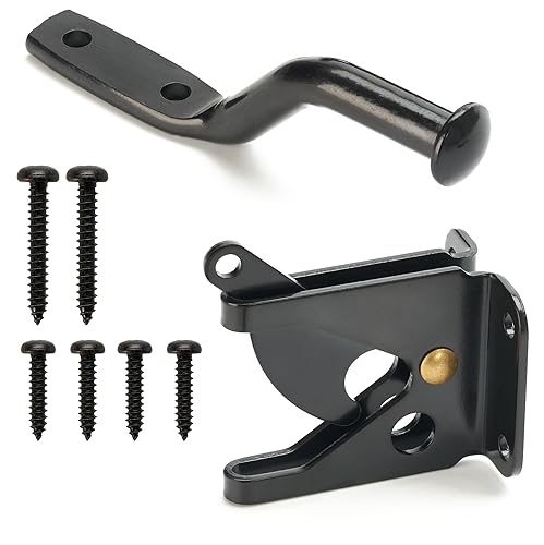 Snapklik.com : Self Locking Automatic Gravity Lever Fence Gate Latch