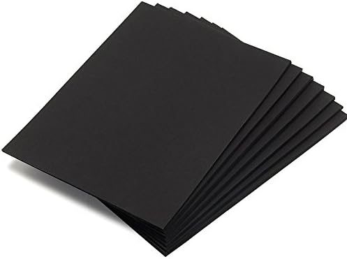 A2 100% Recycled Black Coloured Card 270gsm Thick Pack of 25 Sheets by ...