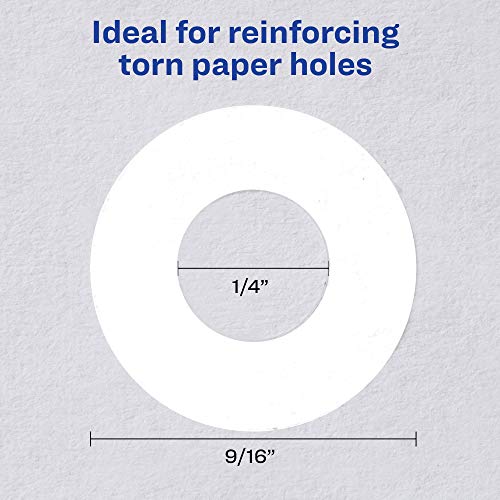 Snapklik.com : Avery Self-Adhesive Hole Reinforcement Stickers, 1/4 ...