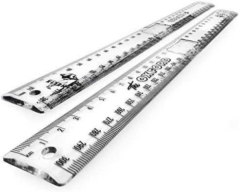 Helix Oxford Vintage 300mm/30cm Plastic Folding Ruler - Clear - Pack of ...