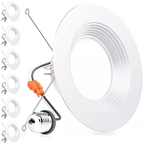 Ensenior 6 Pack 5/6 Inch LED Can Lights Retrofit Recessed Lighting ...