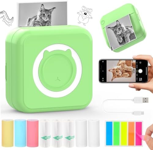 Amazon.com: QYCHHJ Mini Printer for iPhone/Android/Tablet, Bluetooth ...