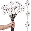 Amazon.com: Kenning 60 Pcs 60 Balls Artificial Cotton Flowers Antique ...