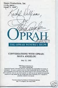Amazon.com: Maya Angelou Signed Autograph Oprah Winfrey Transcript ...