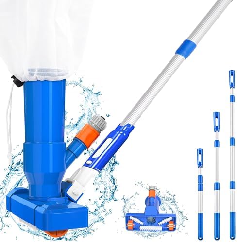 Pool Vacuum Cleaner Kit, Hot Tub Cleaning with Telescopic Rod, Brush ...