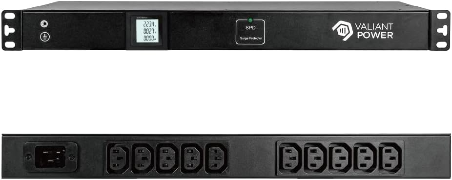 Amazon.com: Valiant Power Rack Mount Power Strip - 240V 30A Single Phase PDU with Built-in Surge ...