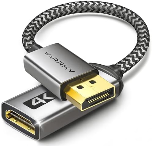 Amazon.com: Warrky 4K DisplayPort to HDMI Adapter, Uni-Directional ...