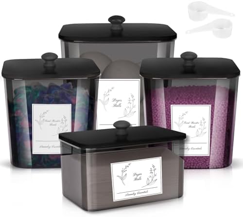 Amazon.com: Glass Laundry Room Organization and Storage Set with Pods ...