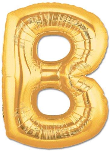 BookMyBalloons™ Solid B Letter Foil Balloon 17" inch Balloon (Gold ...