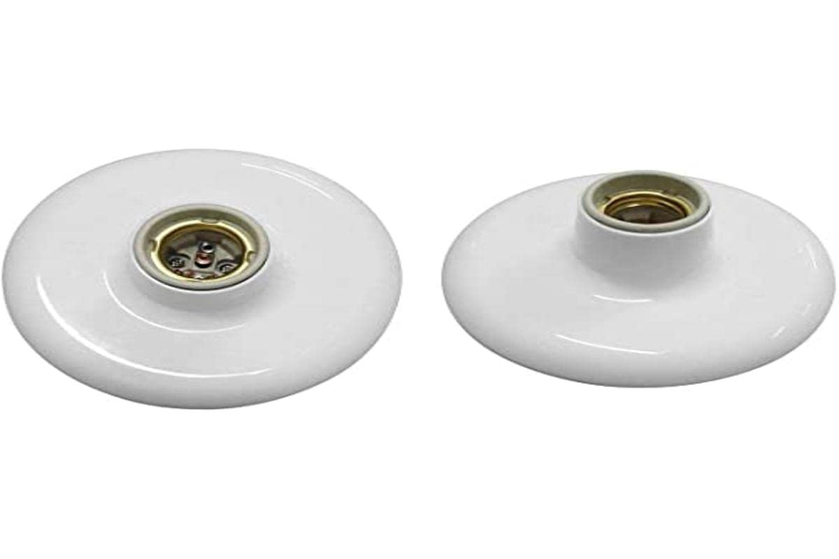 Plafon Pp Bocal Porcelana Branco 100W Ilumi | Amazon.com.br