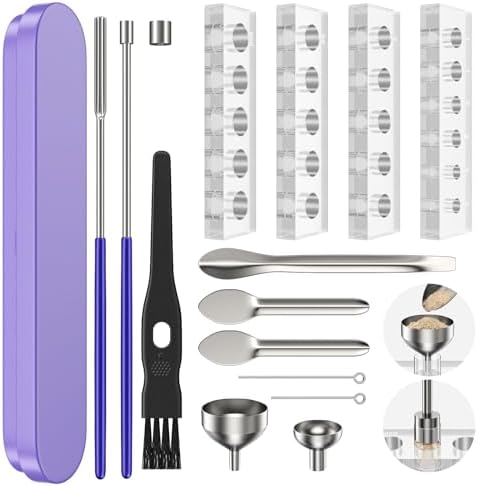 15Psc Filling Tools Tray Kit - Capsule Tamper Filler Maker Tool & Tray ...