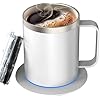 Amazon.com: Zhenglu Heated Mug for Coffee– Electric Mug Warmer with Lid ...