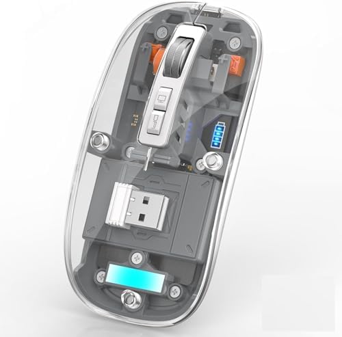 Amazon.in: Buy Portronics Toad 5 Transparent Bluetooth Mouse with 2.4 ...