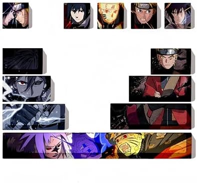 Naruto keycaps,12 key PBT thermal sublimation custom keycaps for Cherry ...