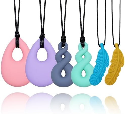 Amazon.com : Chew Necklaces for Sensory Kids Boys Girls, 6 Pack ...