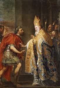 Amazon.com: The Emporer Theodosius Before Saint Ambrose Poster Print by ...