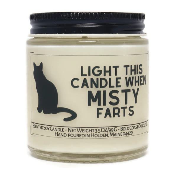 Amazon.com: Light This Candle When The Cat Farts Customized Soy Candle ...