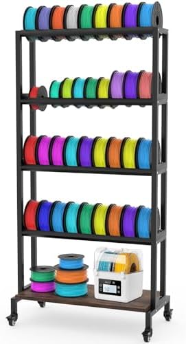 Amazon.com: AHOWPD 3D Printer Filament Storage Rack - 4 Tier Heavy Duty ...