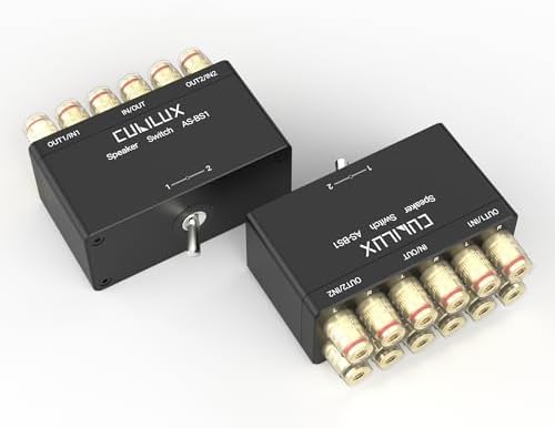Amazon.com: Cubilux 2-Channel Speaker Switcher Selector Box,Passive 2 ...