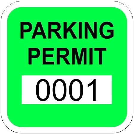 Amazon.com: Blue Parking Permit Window Stickers Decals (Multiple Number ...