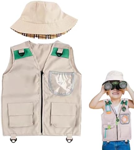 Qyljeiwred Kids Explorer Kit | Explorer Costume with Hat,Children Dress ...