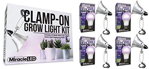 Miracle LED Clamp-On LED Multi-Plant Grow Light Kit with Red & Blue ...