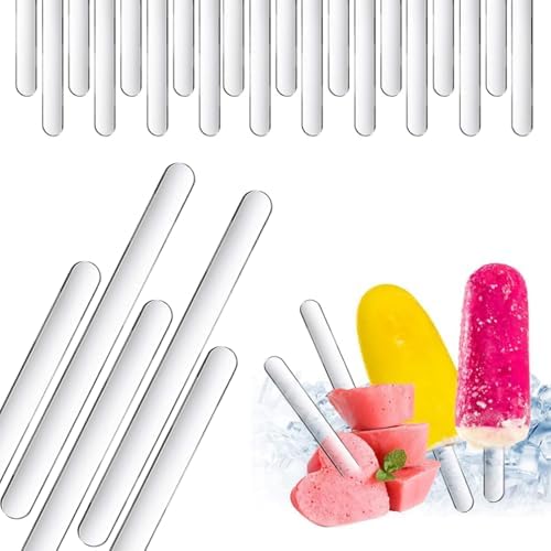Amazon.com: 20 Pieces Reusable Acrylic Popsicle Sticks 4.5 Inch ...